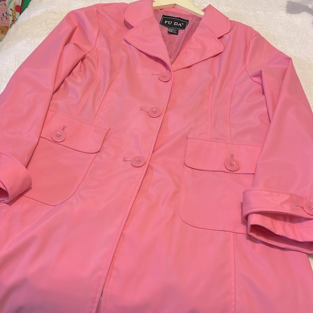 Vintage Fu Da Barbie Pink Rain Trench Coat - Gem